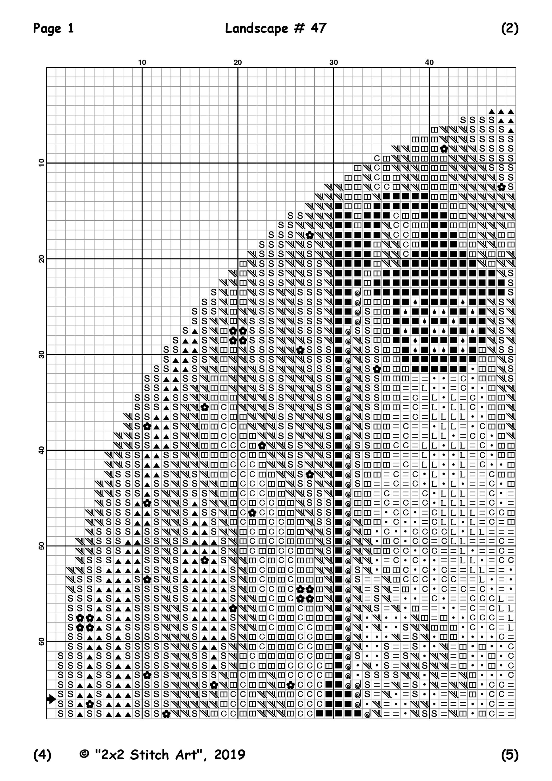 Nature Cross Stitch Pattern Landscape Counted Cross Stitch | Etsy