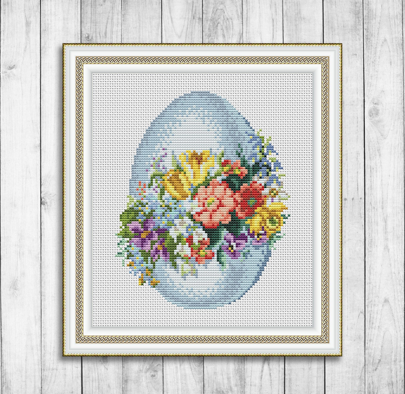 Easter Egg Cross Stitch Pattern Easter Cross Stitch Easter | Etsy