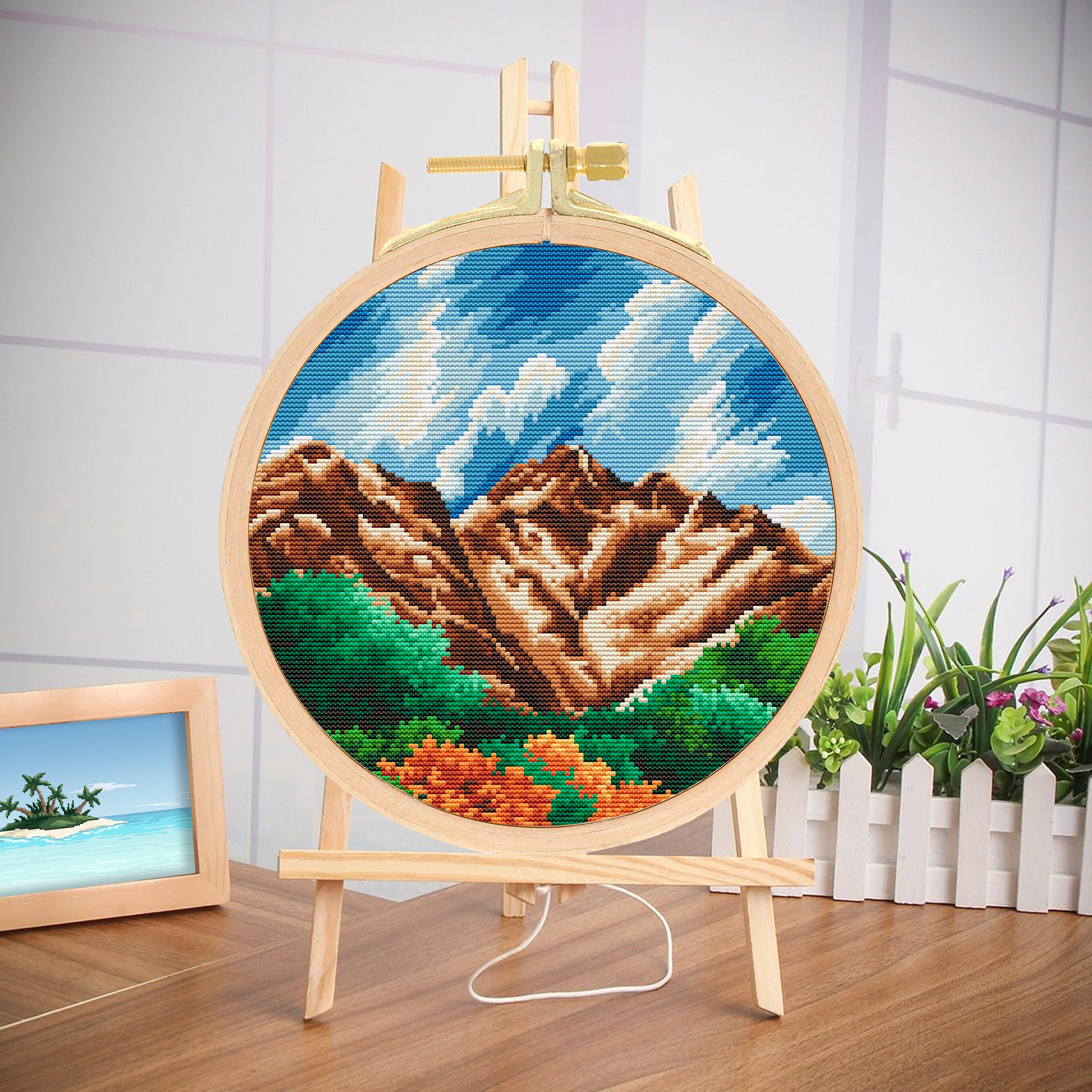 Nature Cross Stitch Pattern, Landscape Counted Cross Stitch Chart ...