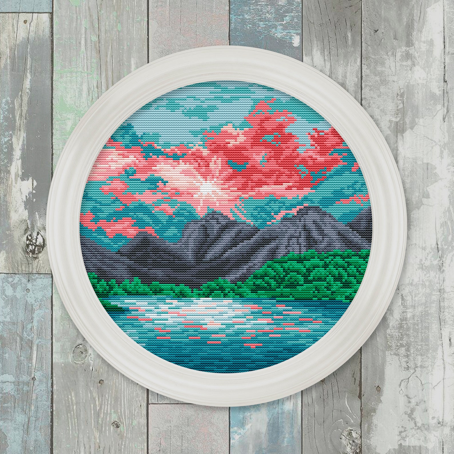Nature Cross Stitch Pattern Sunset Cross Stitch Pattern - Etsy