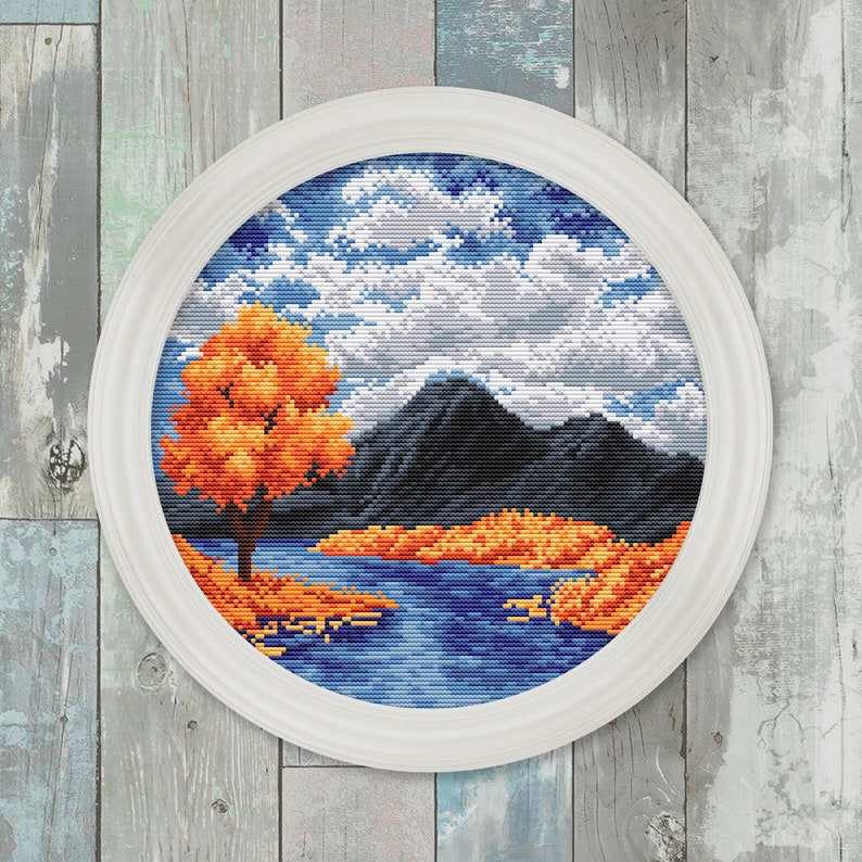 Nature Cross Stitch Pattern Modern Cross Stitch Pattern - Etsy
