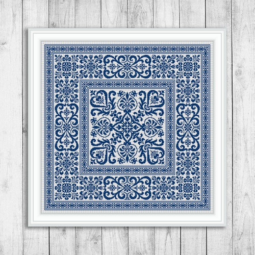 Sampler Cross Stitch Pattern Square Tiles Motif Cross Stitch - Etsy ...