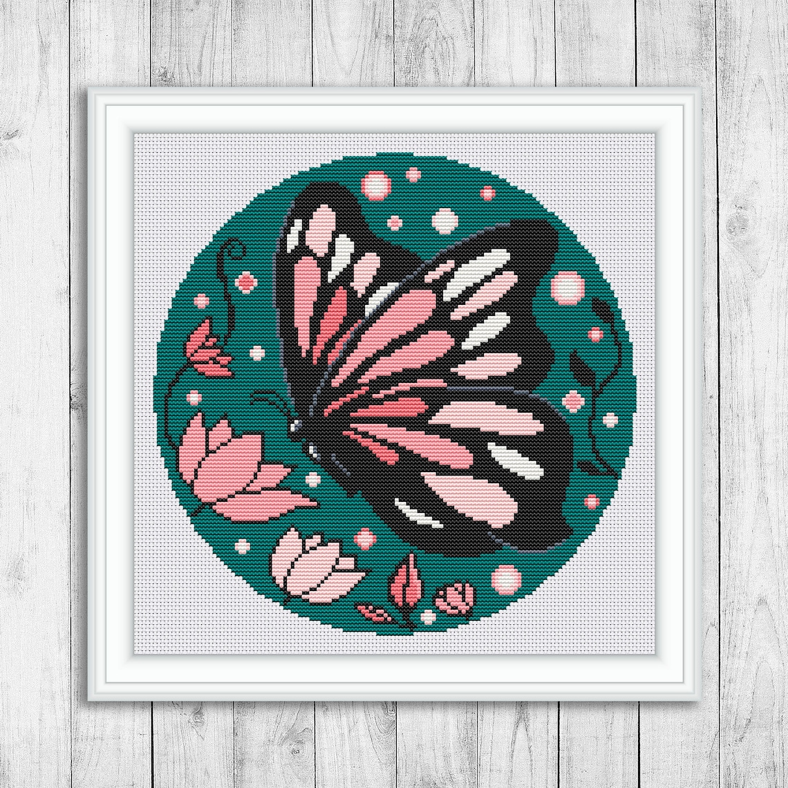 Butterfly Cross Stitch Pattern Flowers Counted Cross Stitch | Etsy