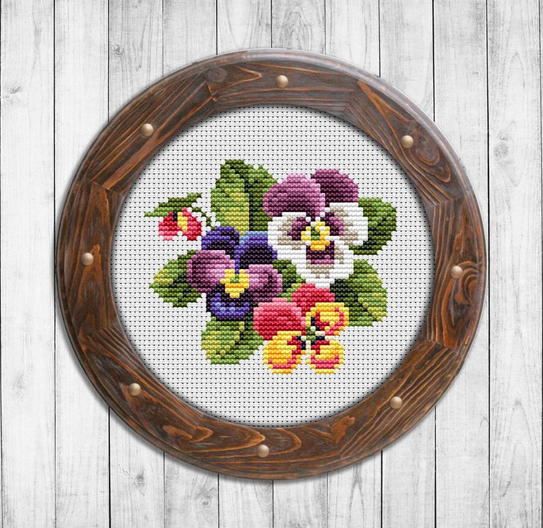 Pansies Cross Stitch Pattern Pansy Cross Stitch Pattern - Etsy