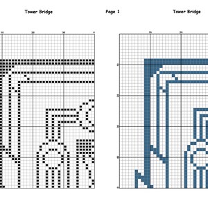 Tower Bridge Cross Stitch Pattern, Sampler Cross Stitch Pattern ...