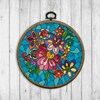 Vintage Wreath Cross Stitch Pattern, Flowers Cross Stitch Pattern ...