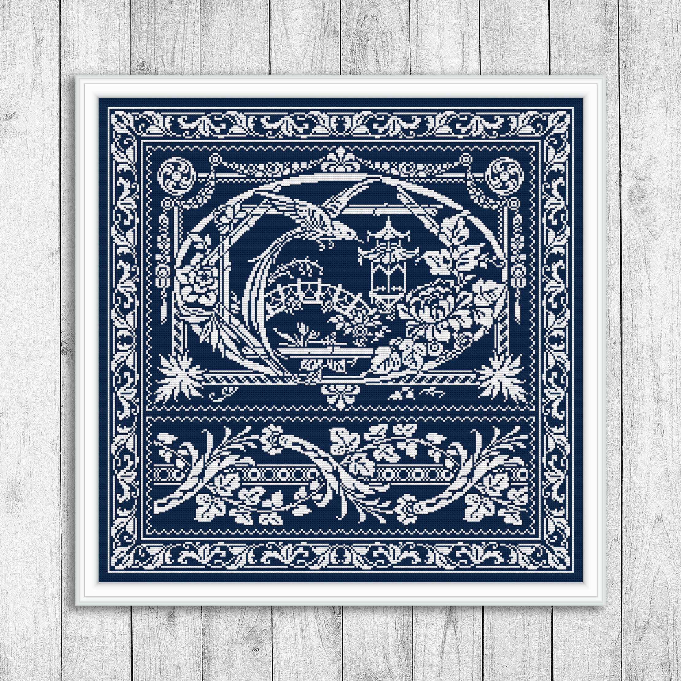 Sampler Cross Stitch Pattern Flowers Cross Stitch Pattern | Etsy