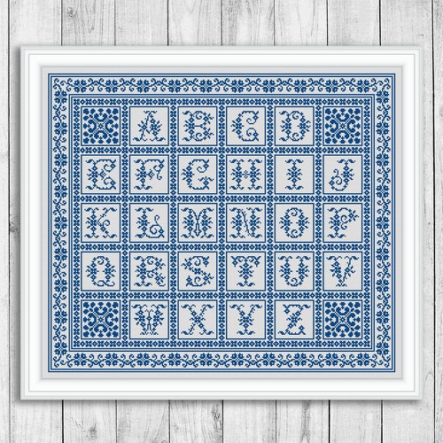 Sampler Cross Stitch Pattern Carpet Counted Cross Stitch - Etsy