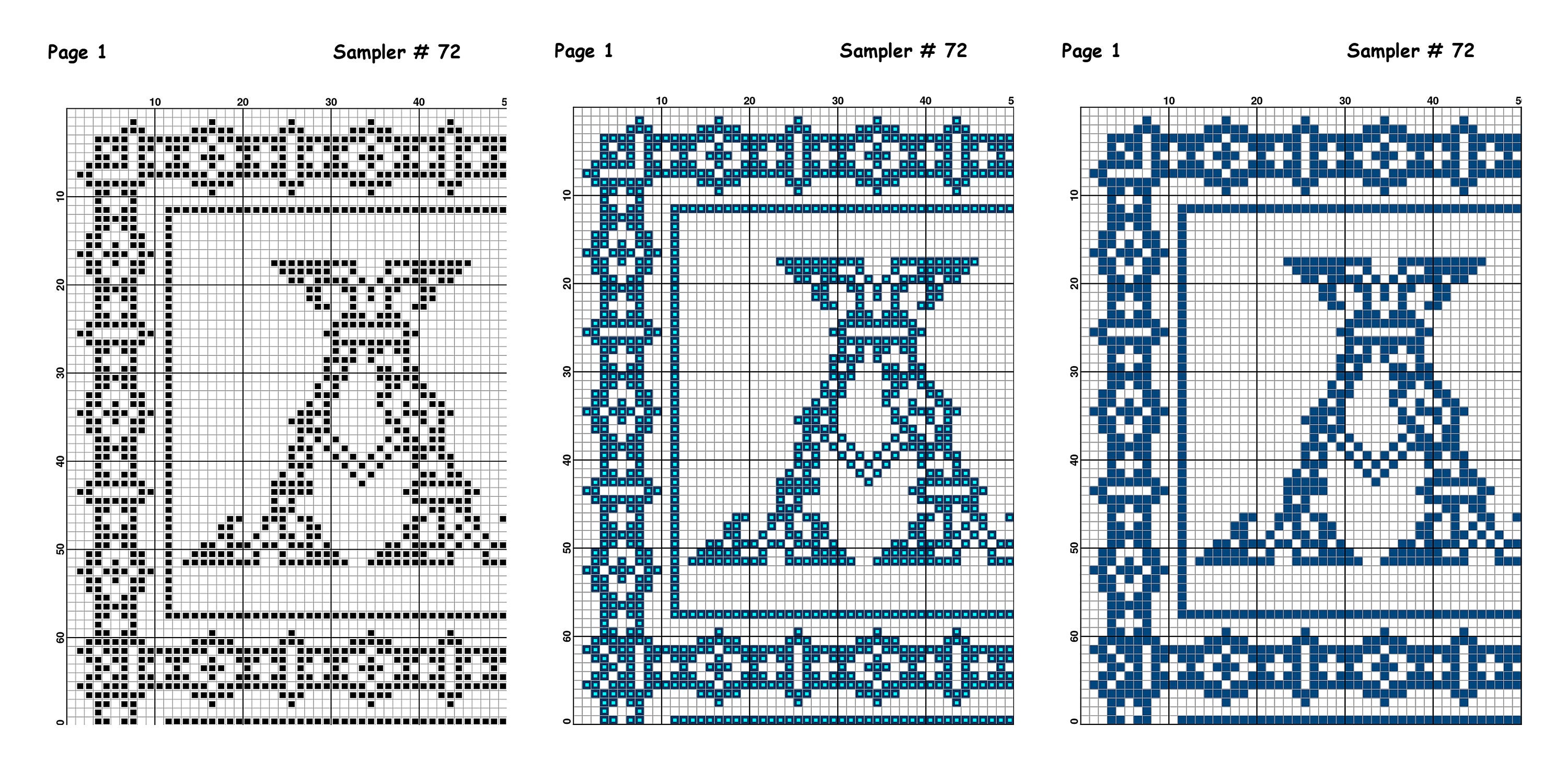 Sampler Cross Stitch Pattern Alphabet Cross Stitch Pattern | Etsy
