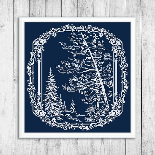 Tree Cross Stitch Pattern 1 Instant PDF Download Summer Tree - Etsy