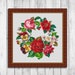 Vintage Wreath # 5 Cross Stitch Pattern, Flowers Cross Stitch Pattern ...