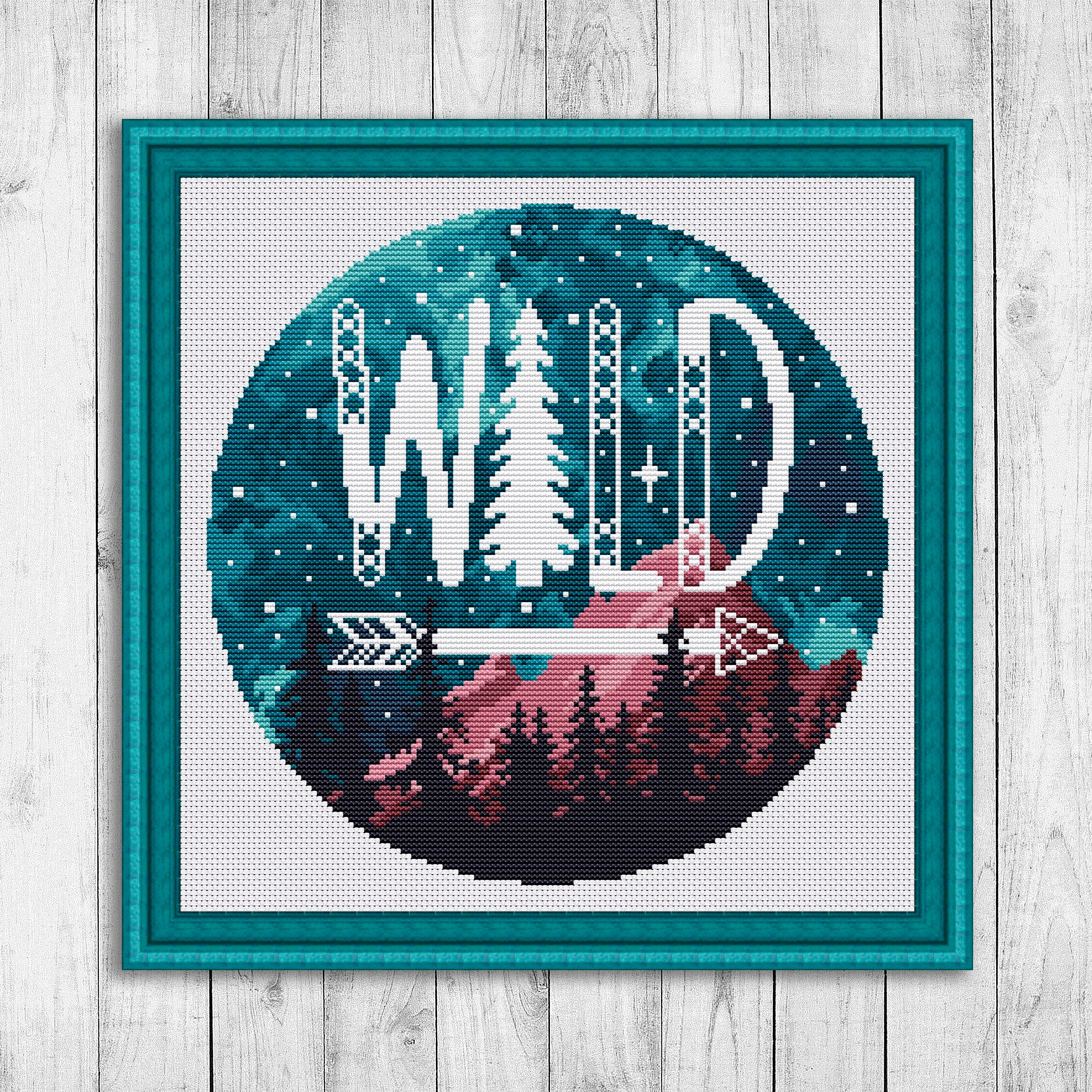 Nature Cross Stitch Pattern, Landscape Counted Cross Stitch Chart ...