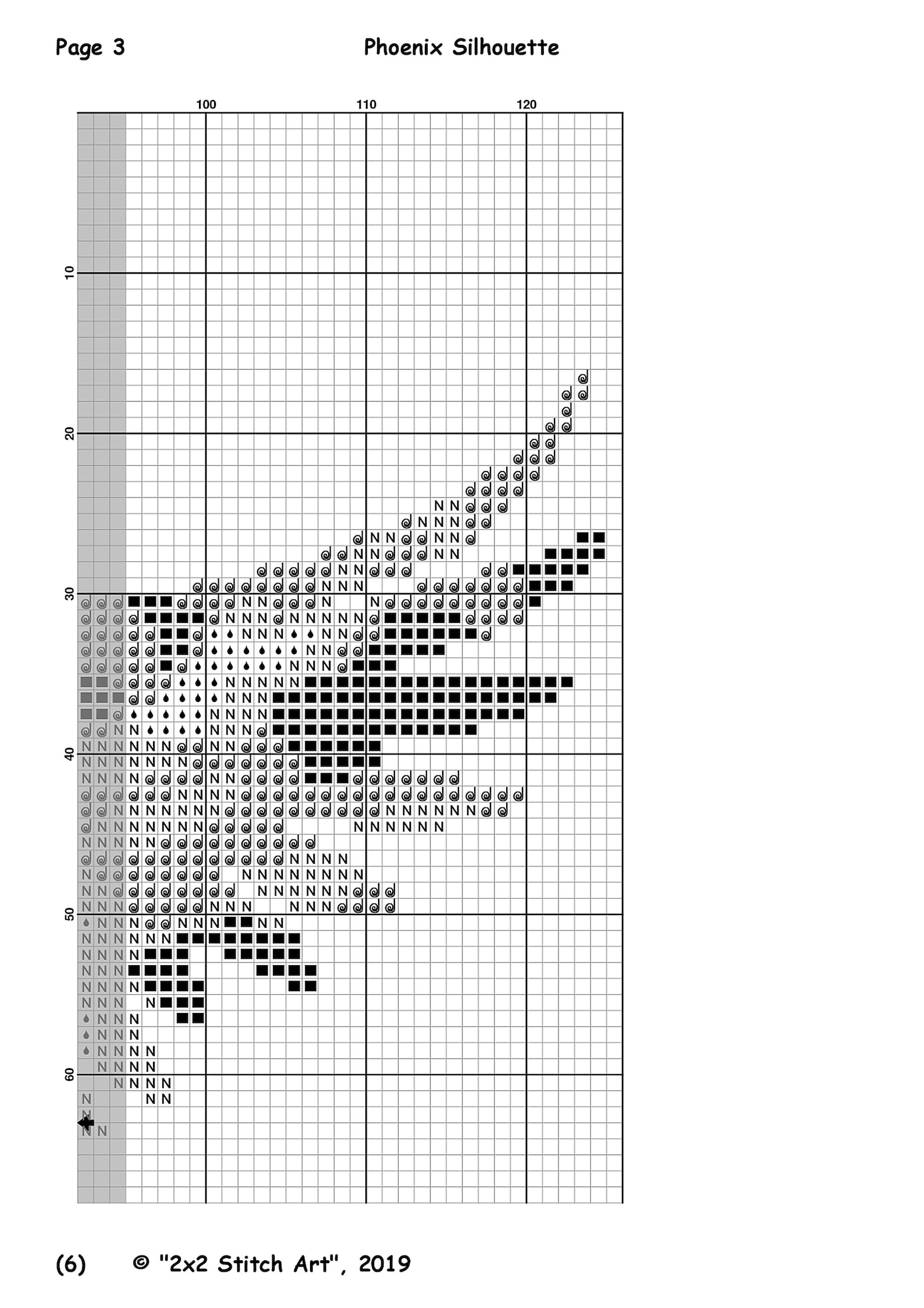 Phoenix Cross Stitch Pattern Birds Counted Cross Stitch - Etsy