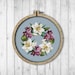 Vintage Wreath # 12 Cross Stitch Pattern, Lilies Cross Stitch Pattern ...