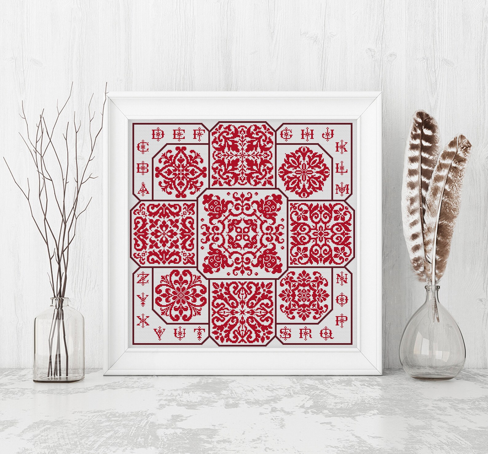Sampler Cross Stitch Pattern Alphabet Cross Stitch Pattern - Etsy