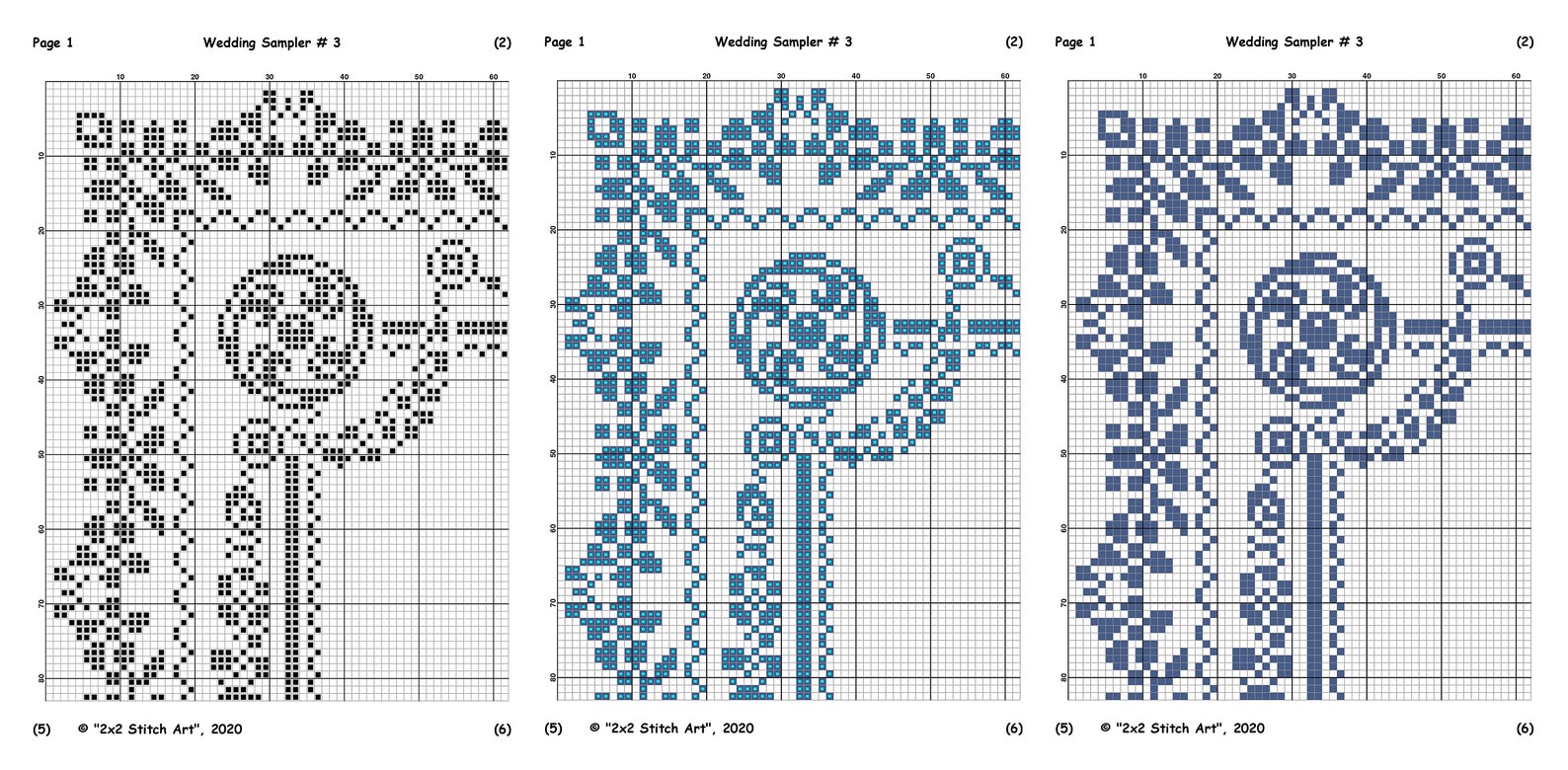Sampler Cross Stitch Pattern Wedding Cross Stitch Pattern | Etsy