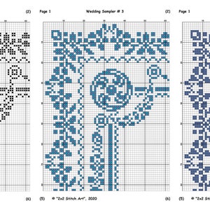 Sampler Cross Stitch Pattern Wedding Cross Stitch Pattern Anniversary ...