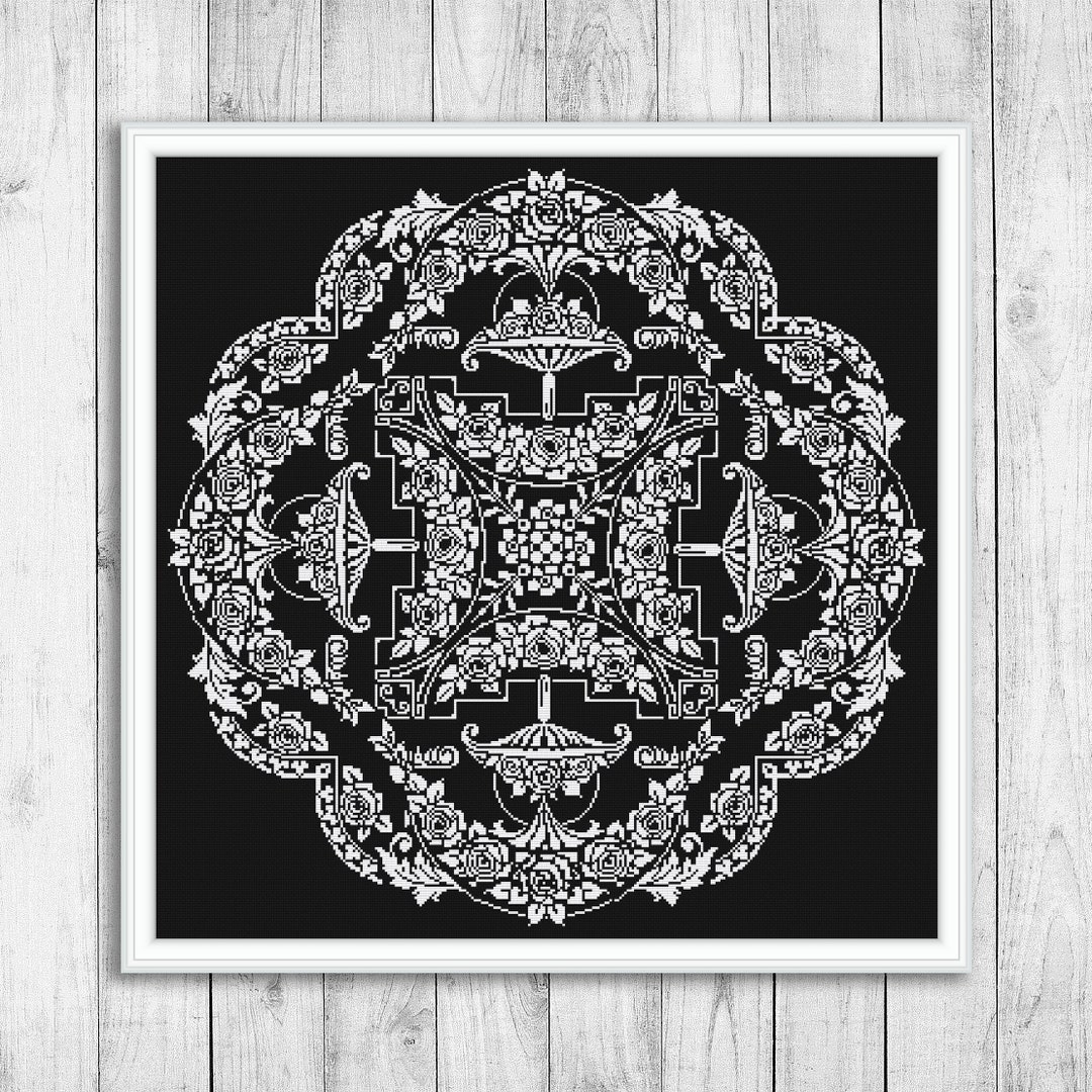 Rose Modern Cross Stitch Pattern, Sampler Cross Stitch Pattern, Flowers ...