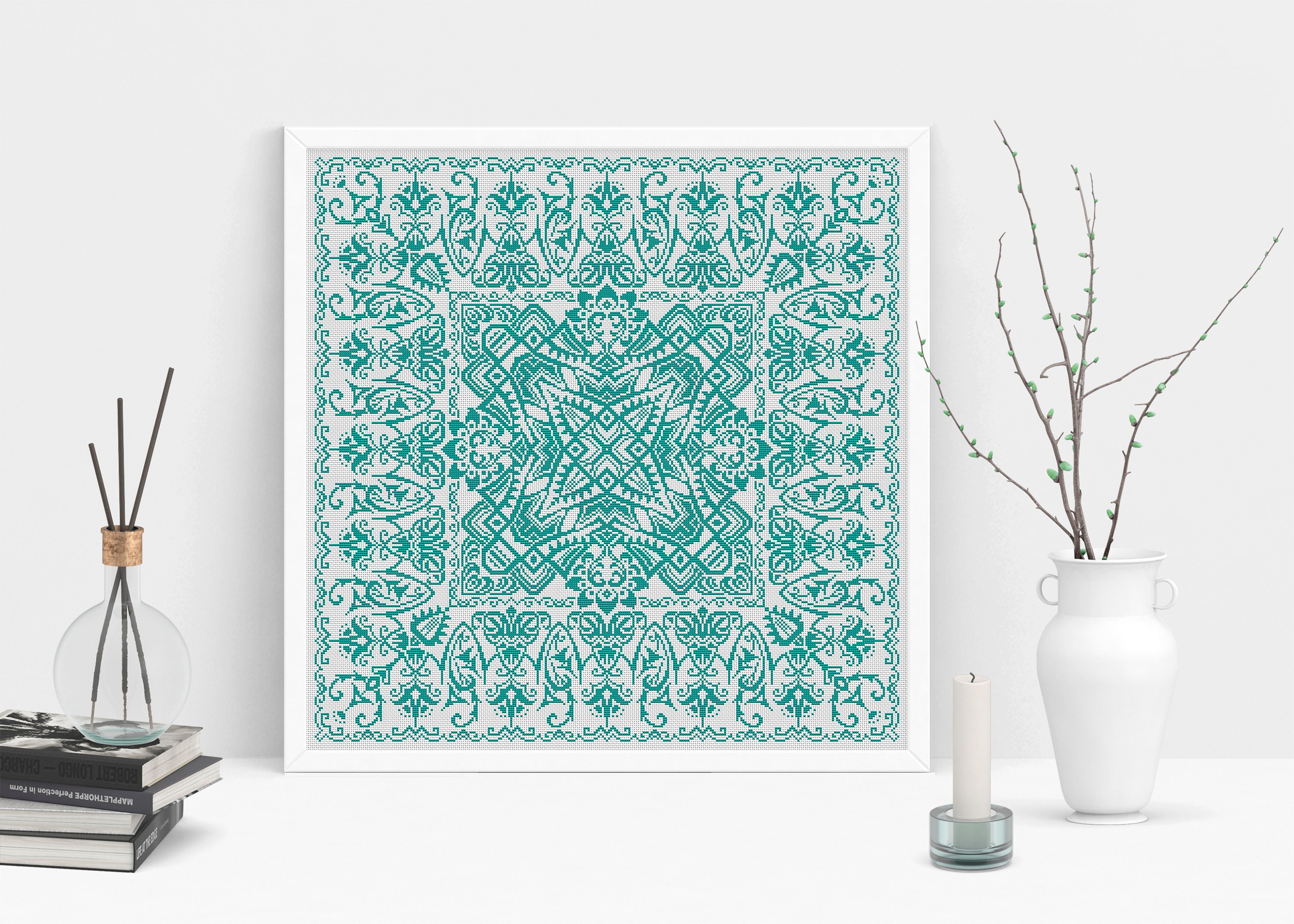 Sampler Cross Stitch Pattern Modern Cross Stitch Pattern | Etsy