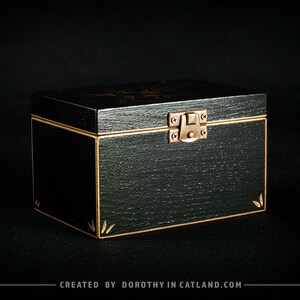 Black Jewellery Box With a Golden Flower and a Golden Bee, Celebrate ...
