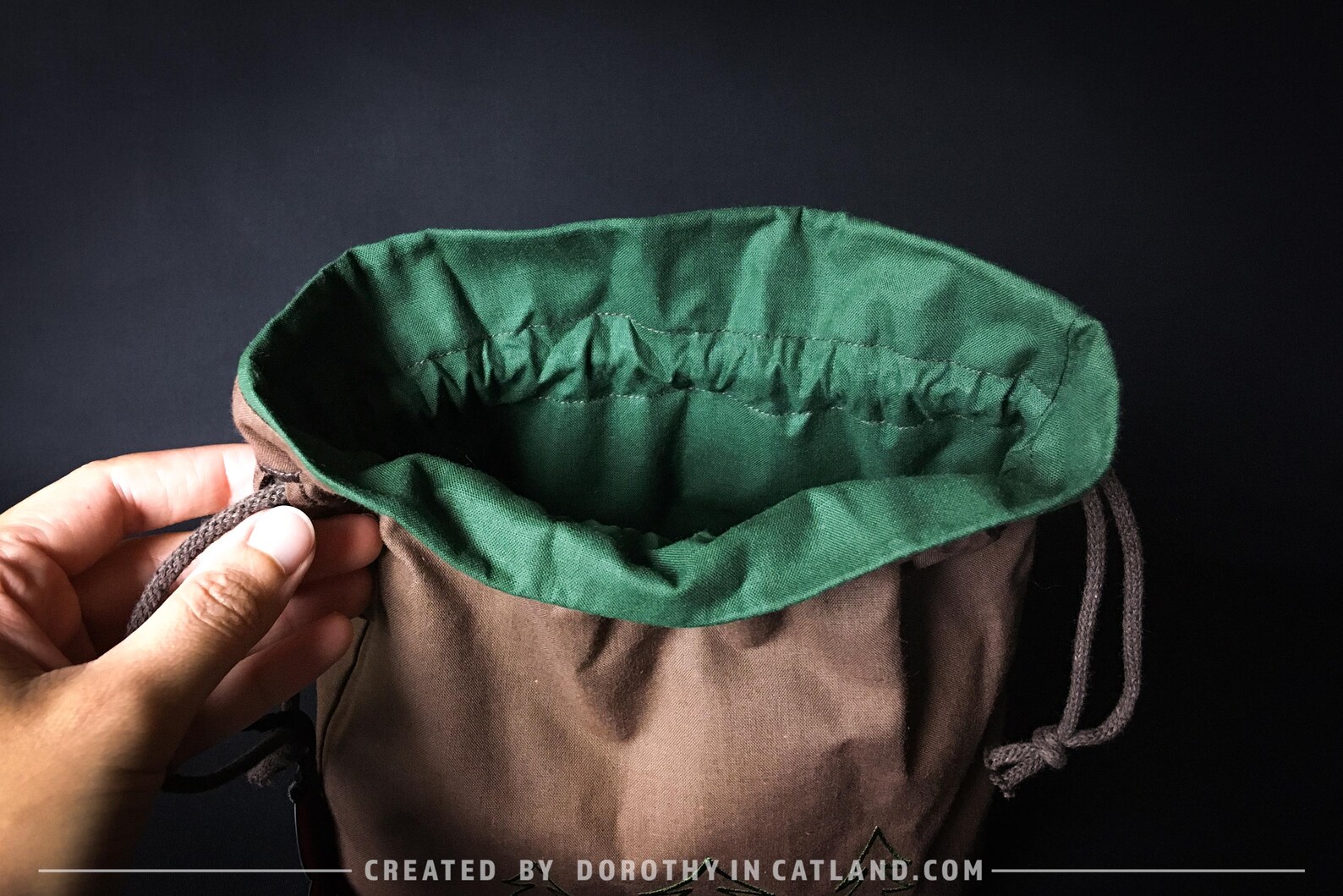 Brown Drawstring Bag With Holiday Trees - Etsy