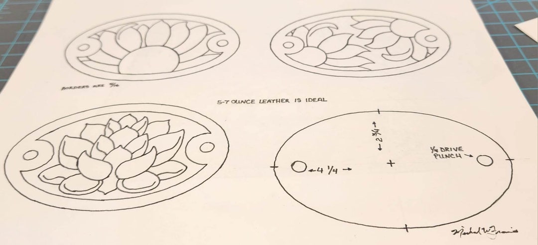 Barrette Pattern With Sunflowers and Lotus Flower. - Etsy