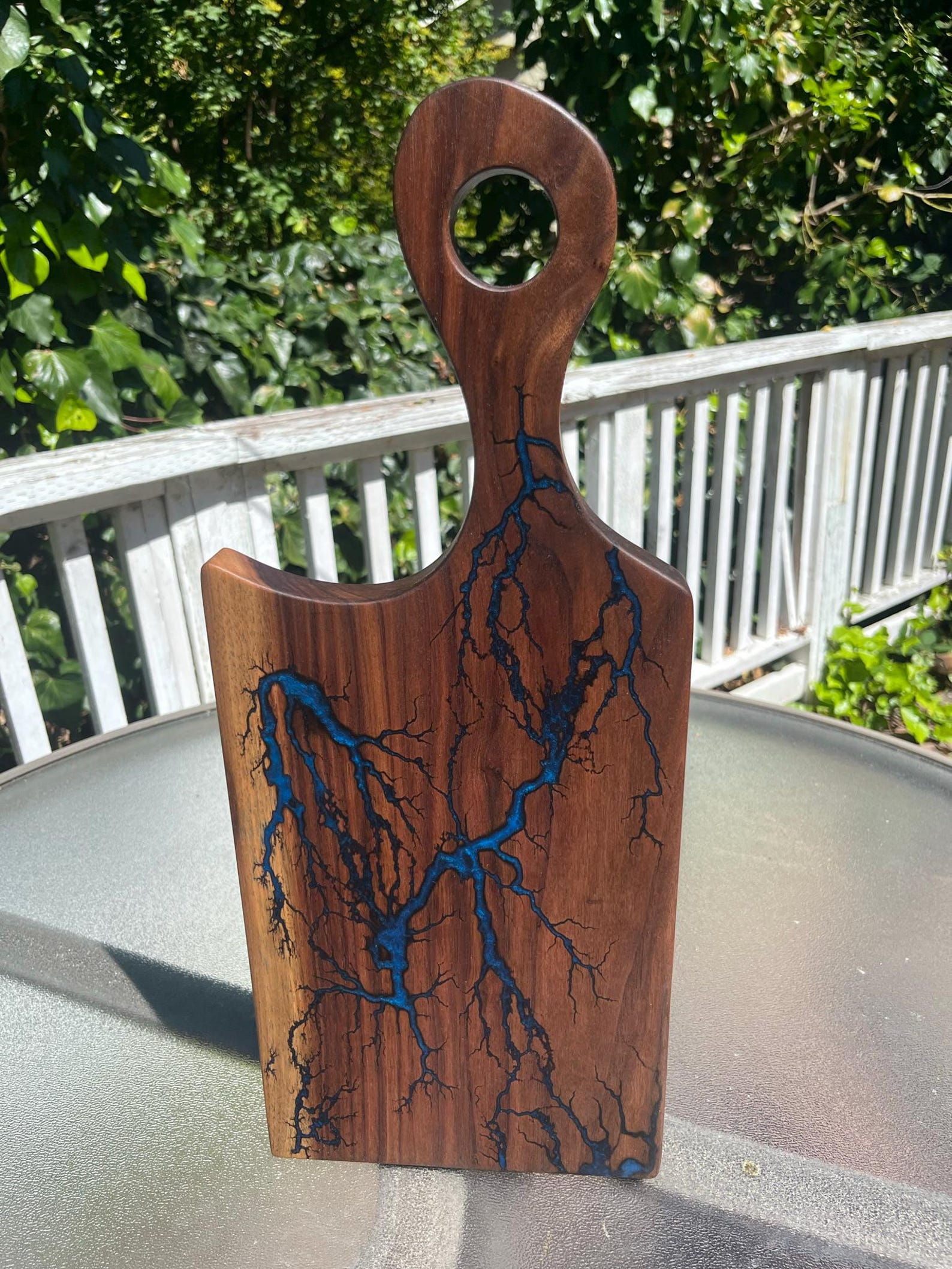 Handcrafted Fractal Pattern Lichtenberg Charcuterie Board With Epoxy ...