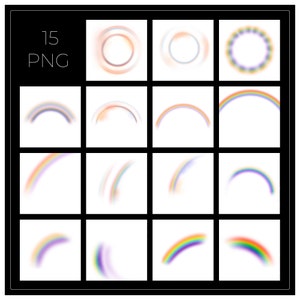 Realistic Rainbow Overlays, Weather Photoshop Overlays, Autumn Digital ...