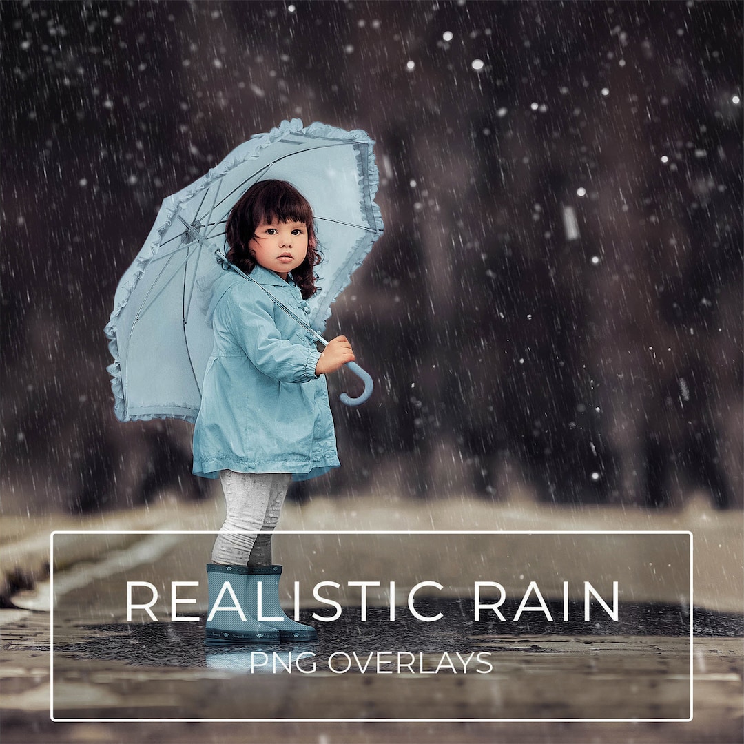 Realistic Rain Overlays, Weather Photoshop Overlays, Autumn Digital ...