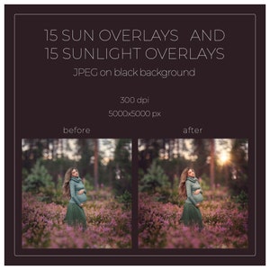 Sun and Sunlight Overlays, Sun Flare, Sun Rays, Light Photoshop ...