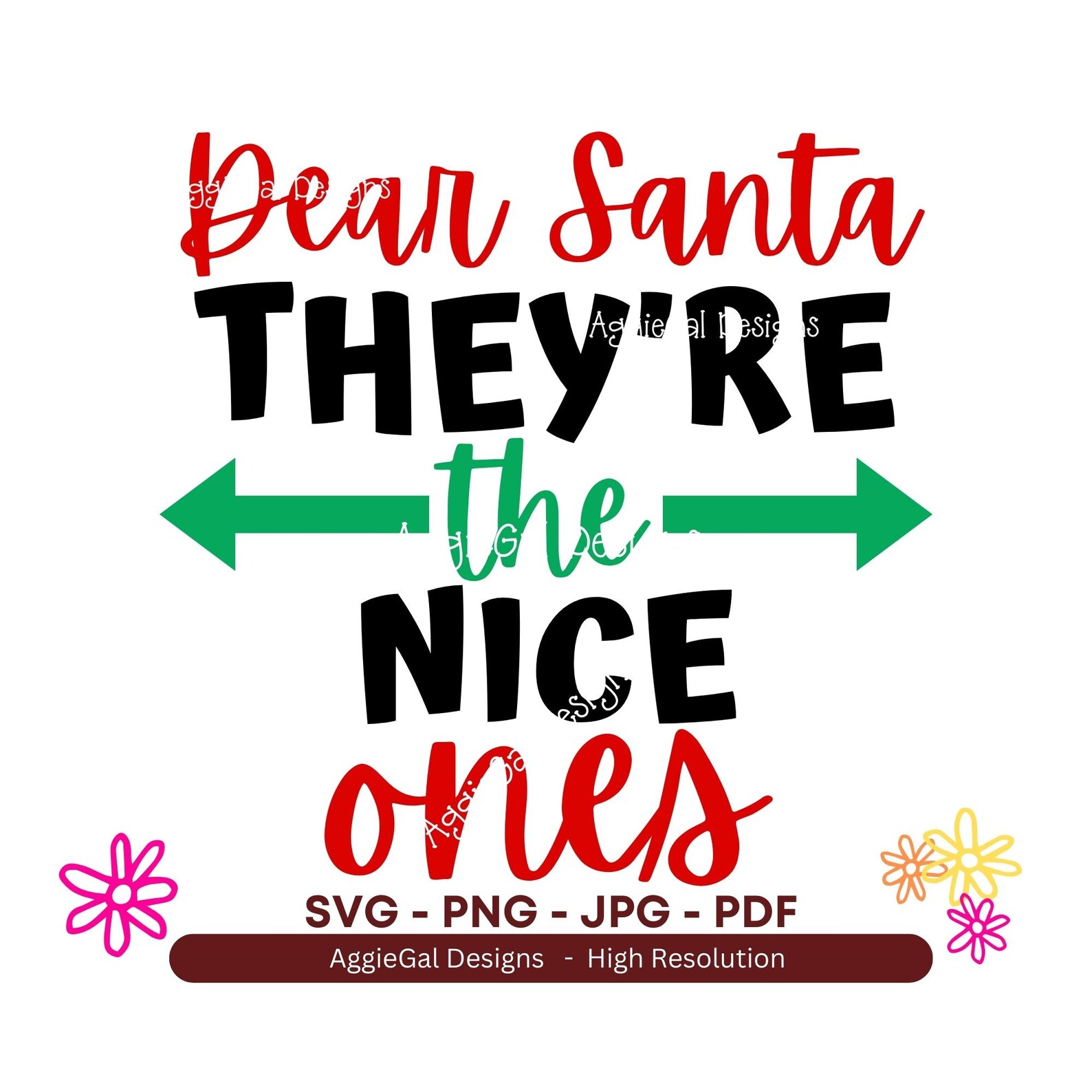 Dear Santa Nice Ones SVG, Funny Christmas Shirt Design (digital ...