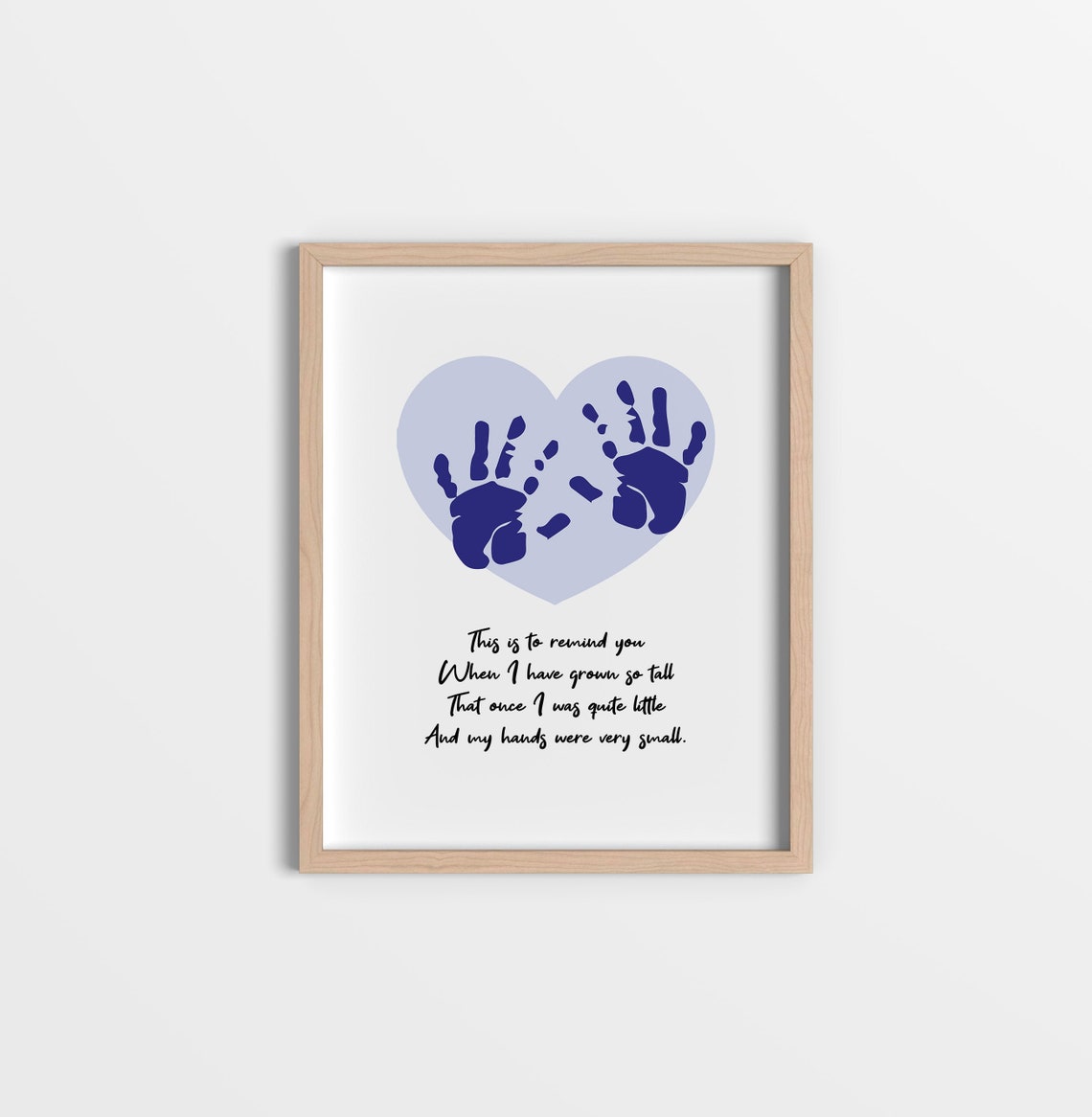 Baby Handprint Poem DIY baby gift baby shower handprint wall | Etsy