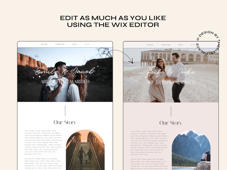 Wix Wedding RSVP Website Template: Paperless Invitation - Etsy