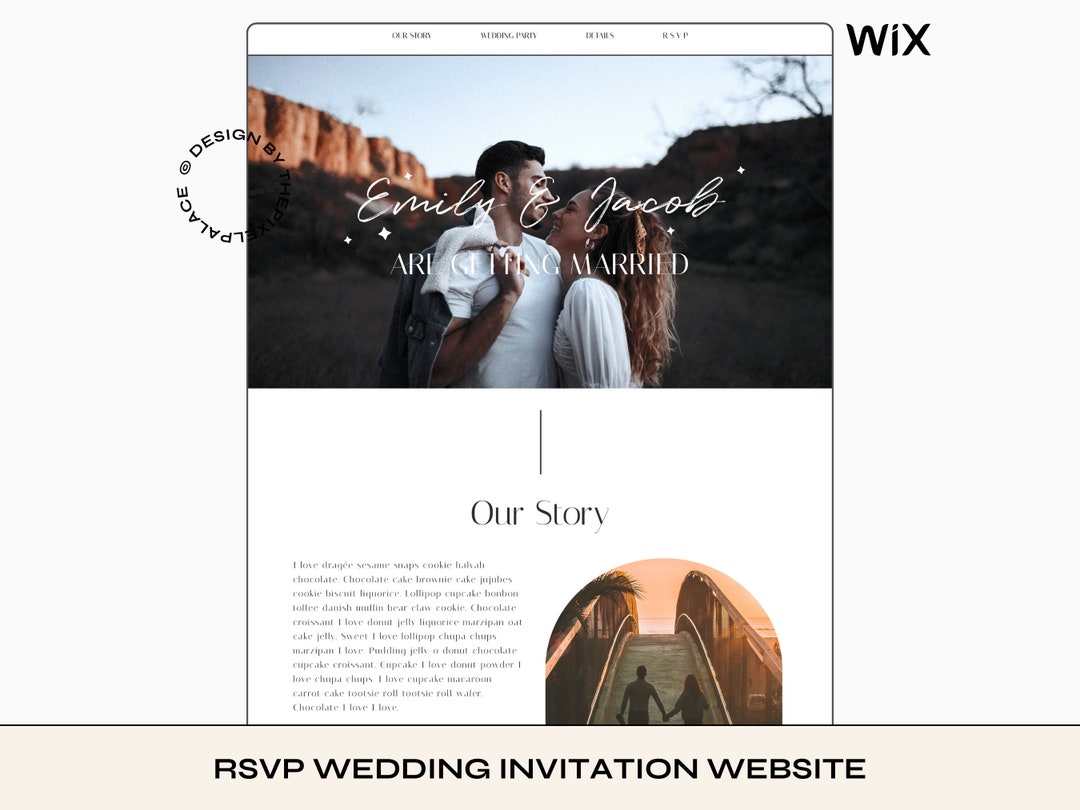 Wix Wedding RSVP Website Template: Paperless Invitation - Etsy