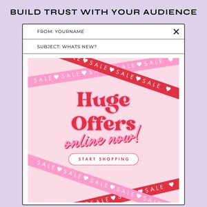 Email Templates, Pink Retro Emails, Canva Email Templates, Pink Emails ...