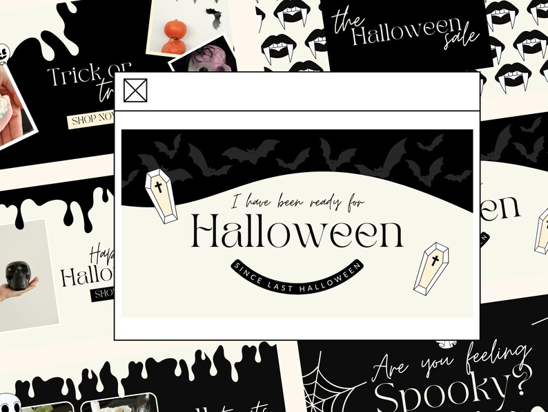 Halloween Website Banners, Editable Canva Designs - Etsy