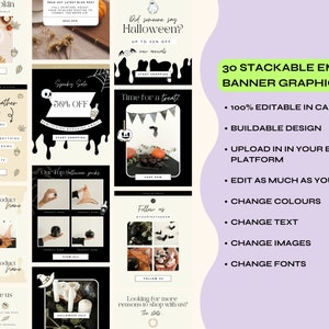 Editable Canva Email Banners and Templates for Halloween, Fall, and ...