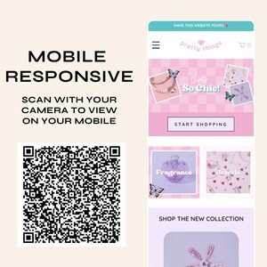 Pink Y2K Wix Website Template: Girly Nostalgic Design, Canva Logo ...