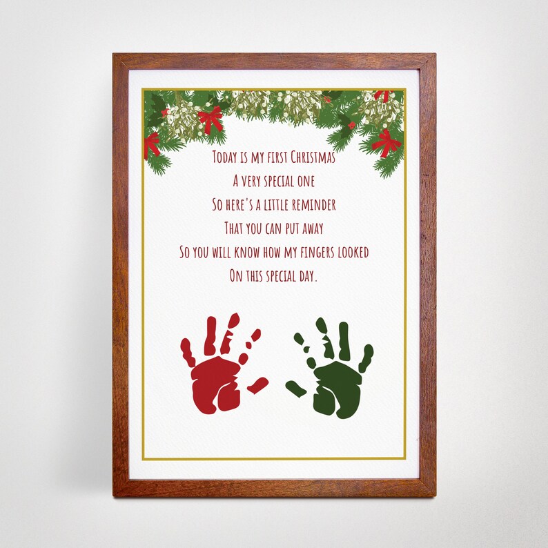 Printable Christmas Handprint Poem Printable Word Searches