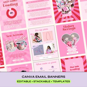 Email Templates, Pink Retro Emails, Canva Email Templates, Pink Emails ...