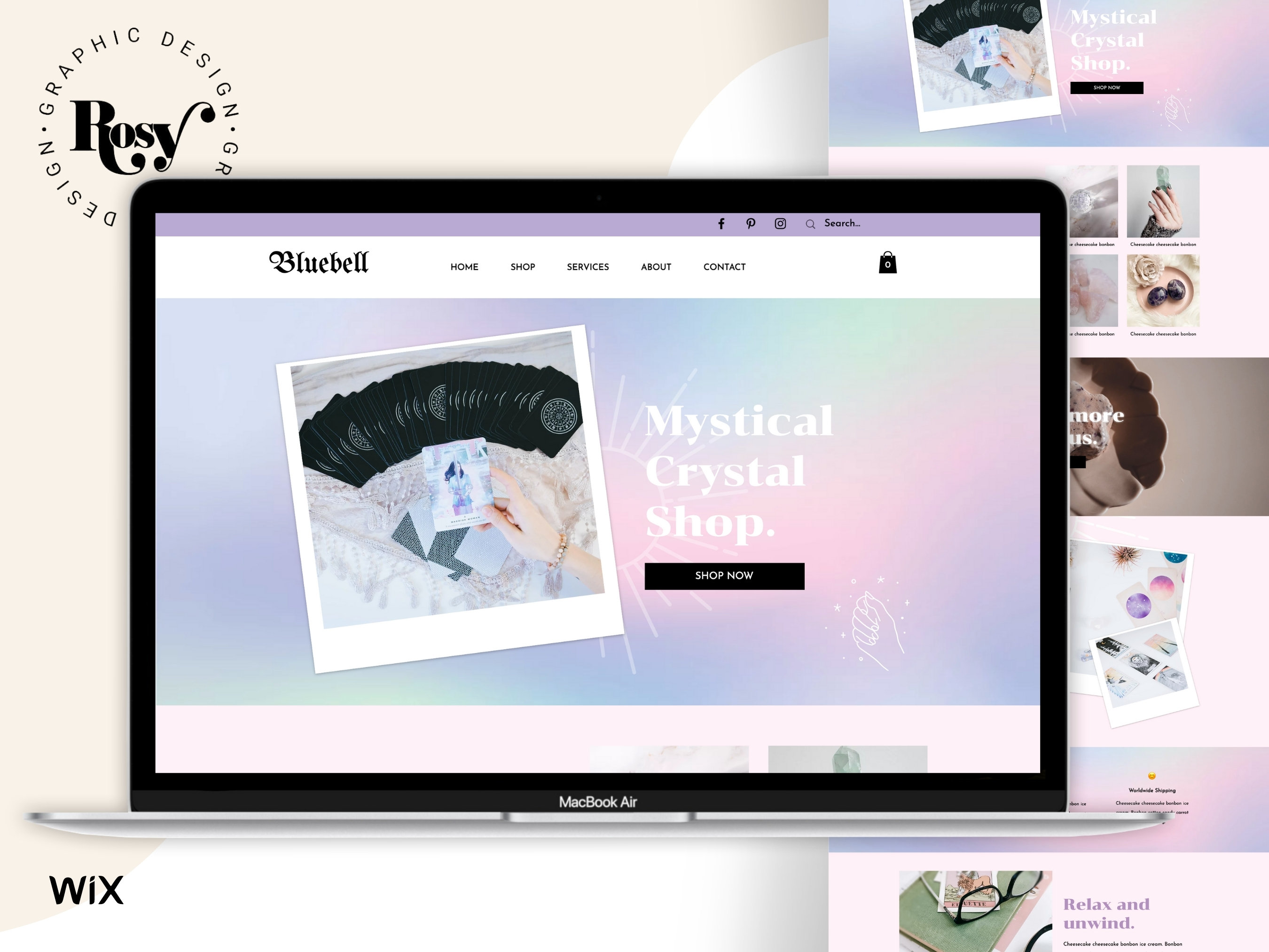 Wix Template Holographic Website Shopping Theme Design - Etsy UK