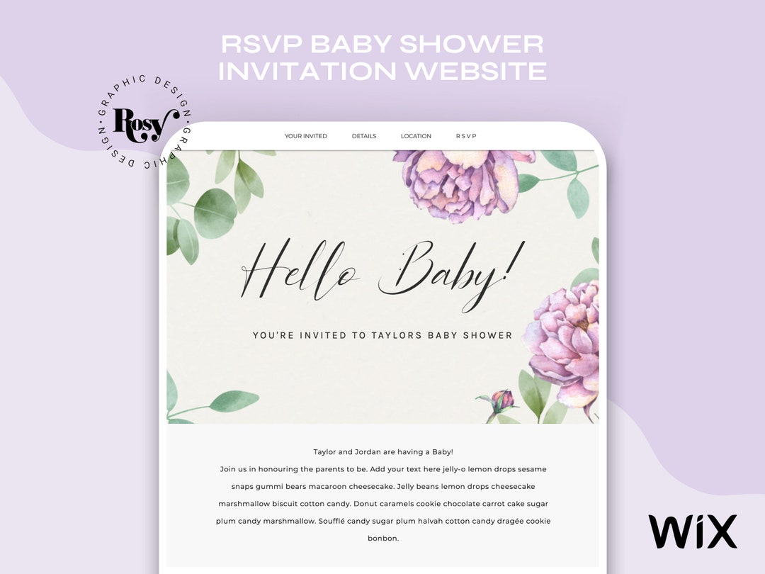 Baby shower website store
