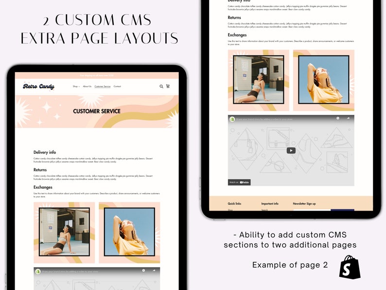 Shopify Theme Canva Website Template With Editable Banners Etsy