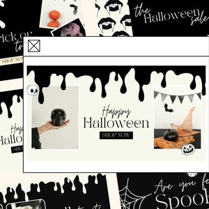 Halloween Website Banners, Editable Canva Designs - Etsy