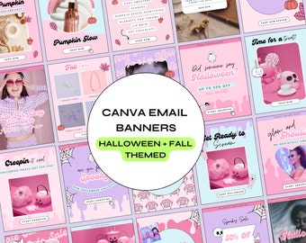 Editable Canva Email Banners and Templates for Halloween, Fall, and ...