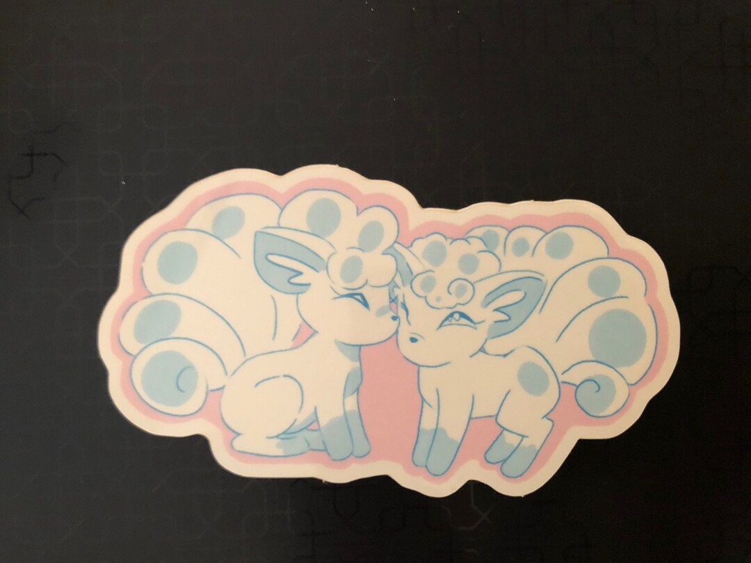 Alolan Vulpix Glossy Coated Vinyl Sticker - Etsy