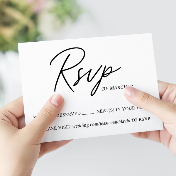 Diy Rsvp Template - Etsy