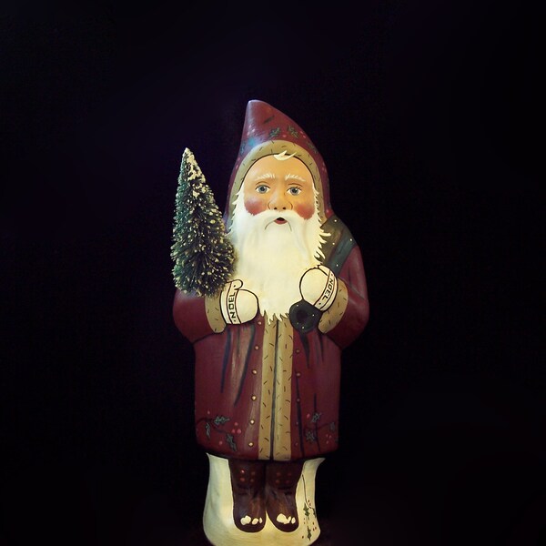 Chalkware Santa - Etsy