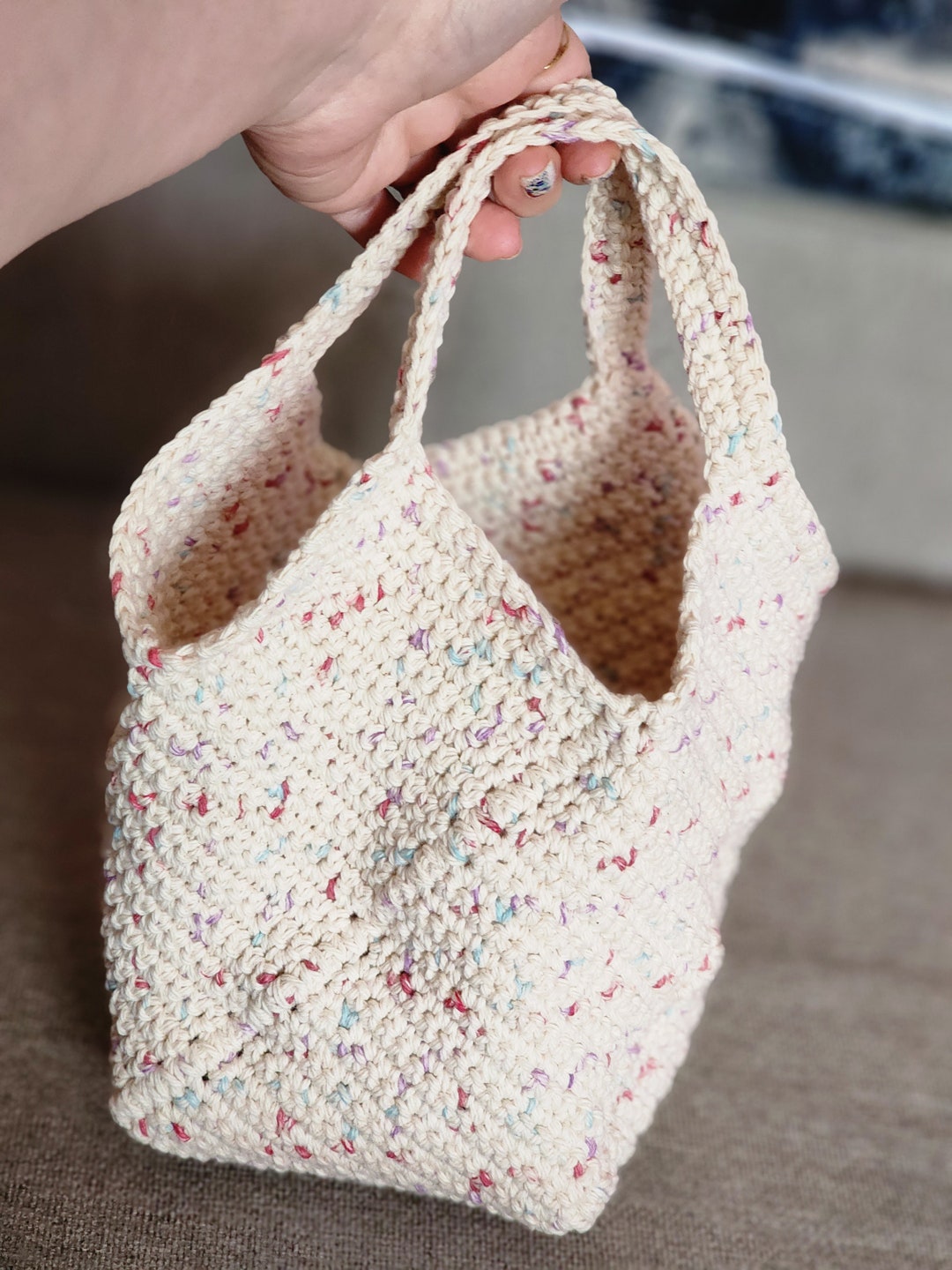 Crocheted Rectangle Paneled Summer Handbag - Etsy
