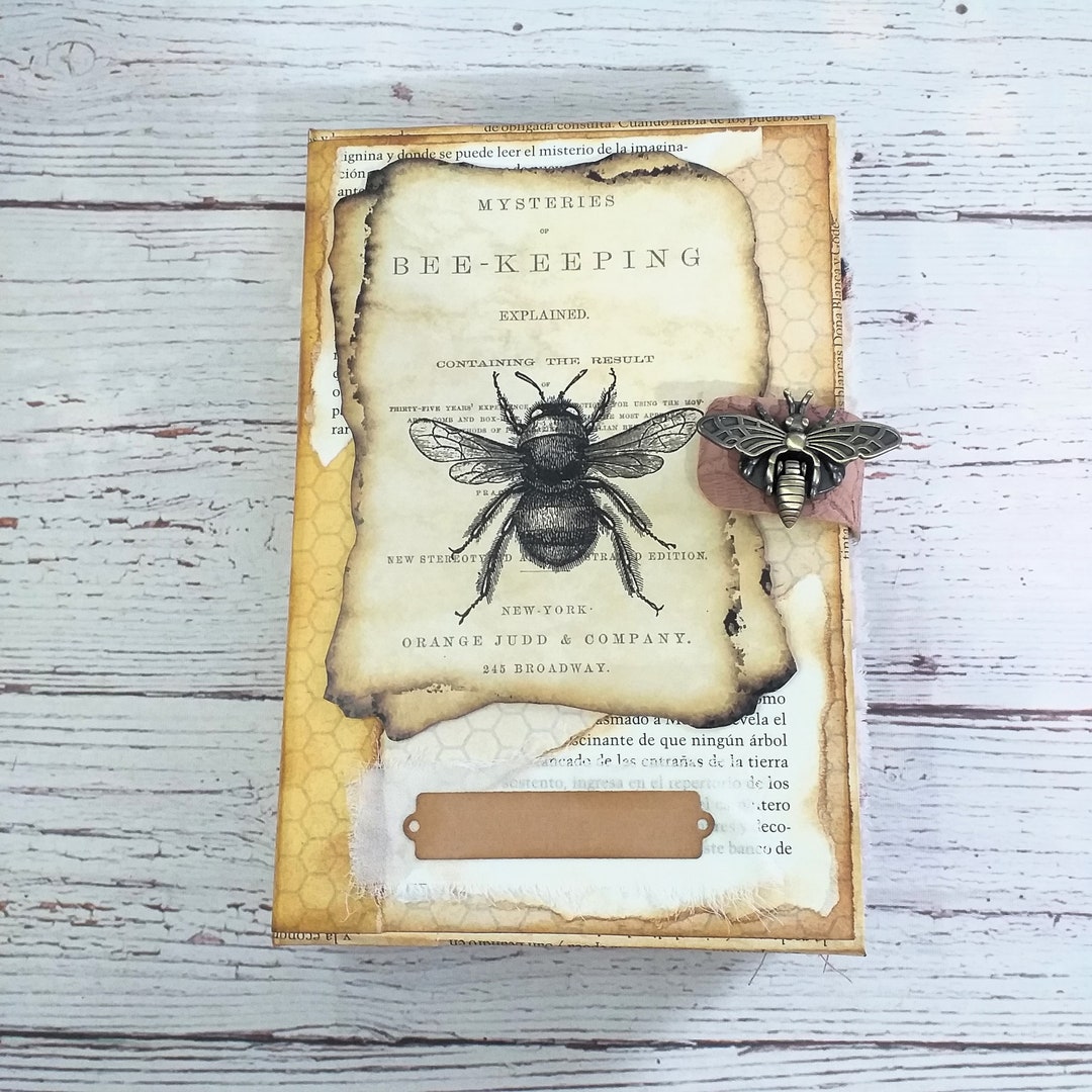 Bee Junk Journal, Vintage Junk Journal, Handmade Junk Journal, Art ...